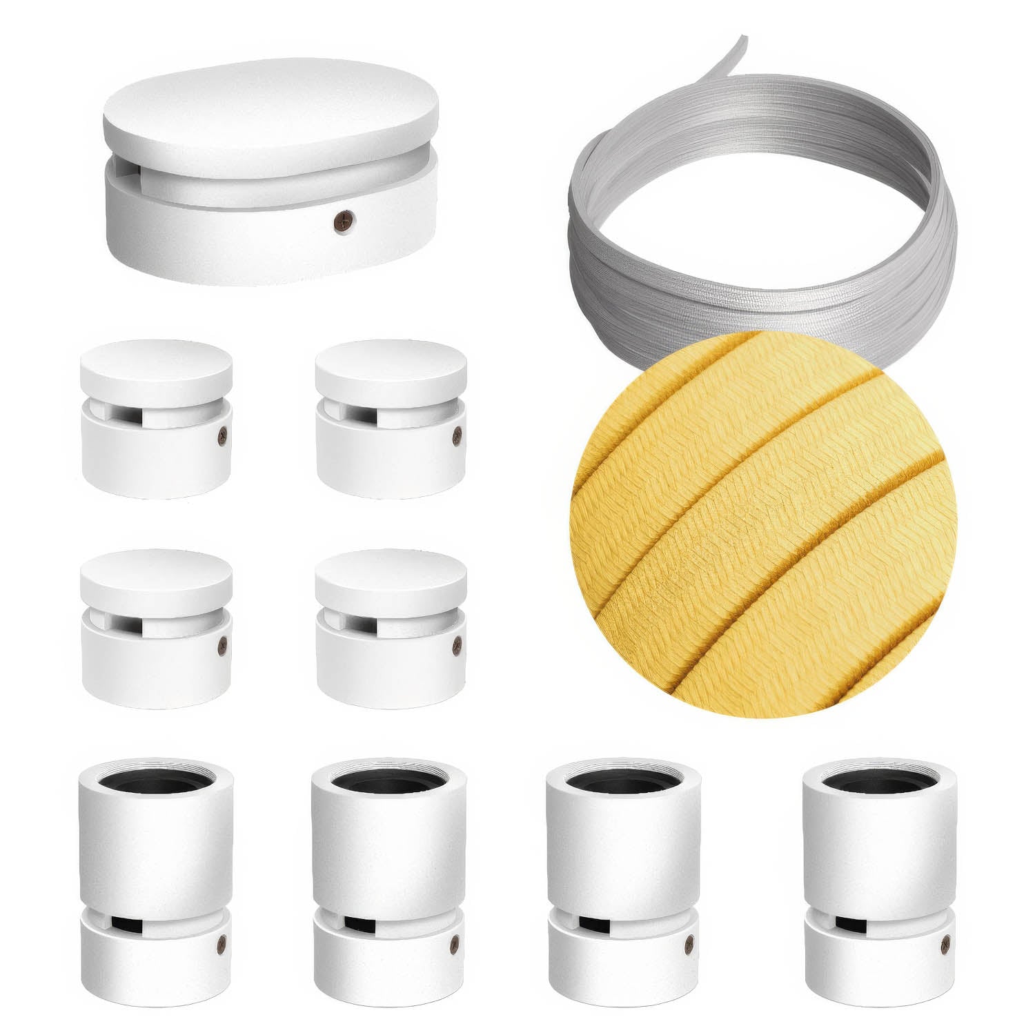 Sistema Filé Symmetric Kit completo branco com base de teto central ...